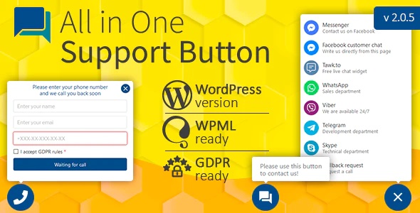 All in One Support Button + Callback Request 2.2.7 » WordPress Plugins